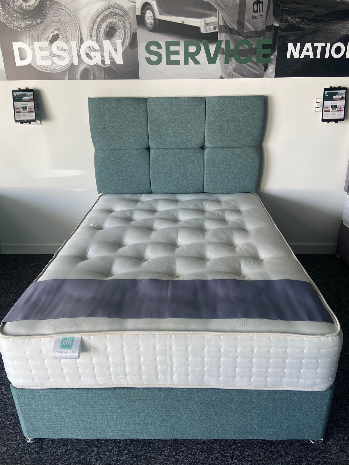 DFI Tweed Teal Edition Set with Posture Plus Mattress